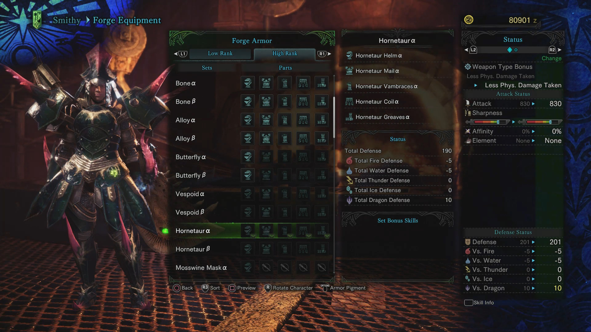 High Rank Armor List: Alpha and Beta Sets - Monster Hunter World - Hold ...