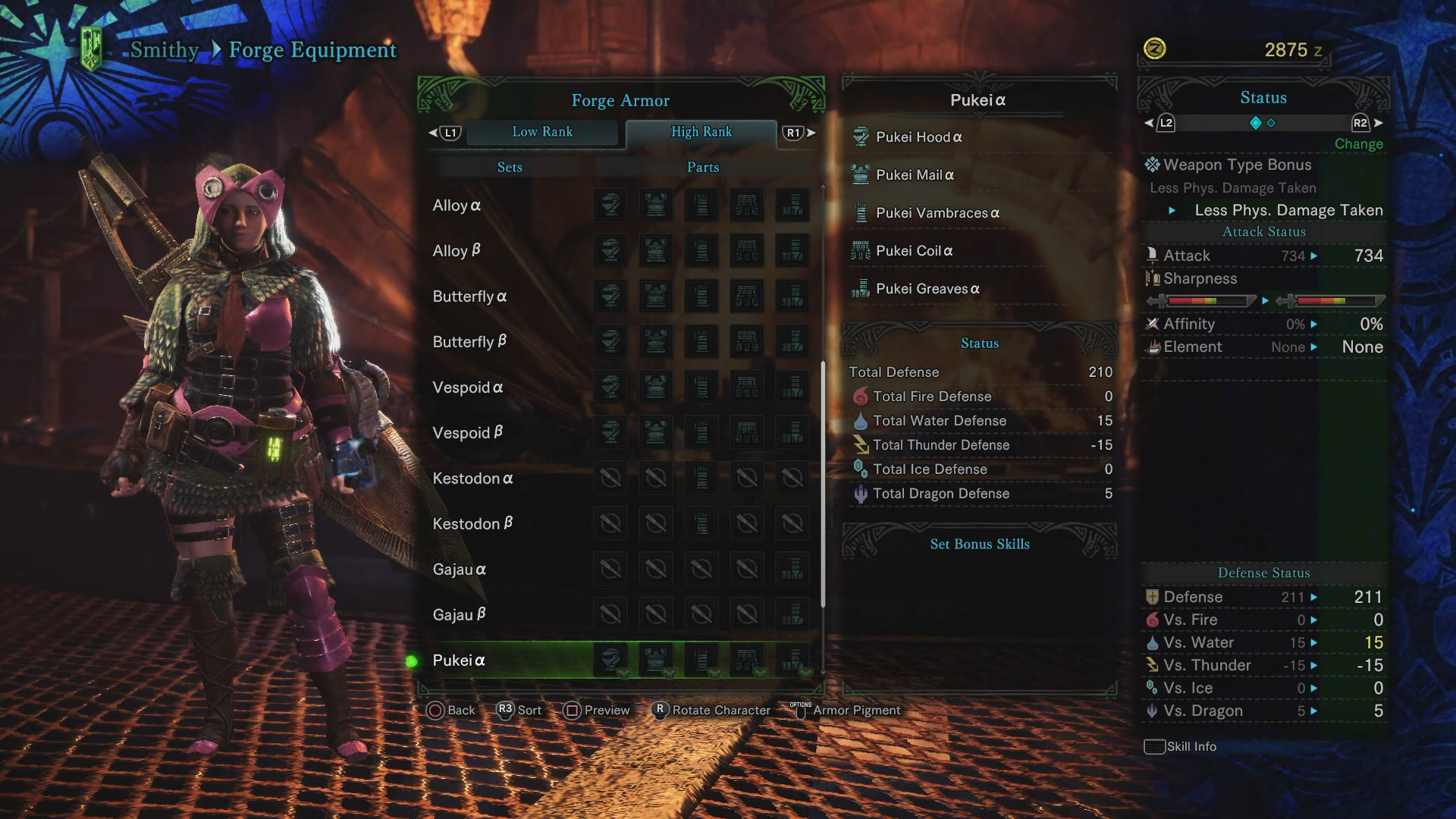 High Rank Armor List: Alpha and Beta Sets - Monster Hunter World - Hold ...