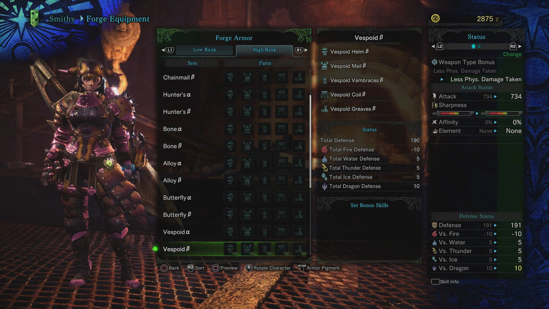 High Rank Armor List: Alpha and Beta Sets - Monster Hunter World - Hold ...