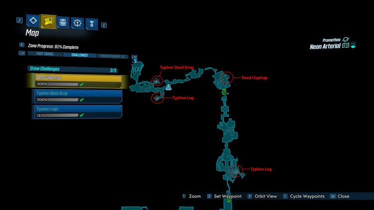 Borderlands 3: Neon Arterial Crew Challenges Guide | Hold To Reset
