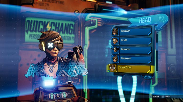Borderlands 3: All Moze Heads List - Hold To Reset
