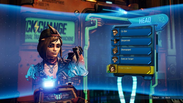 Borderlands 3: All Moze Heads List - Hold To Reset