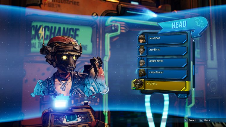 Borderlands 3: All Moze Heads List - Hold To Reset