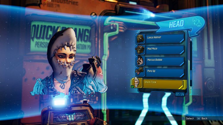 Borderlands 3: All Moze Heads List - Hold To Reset