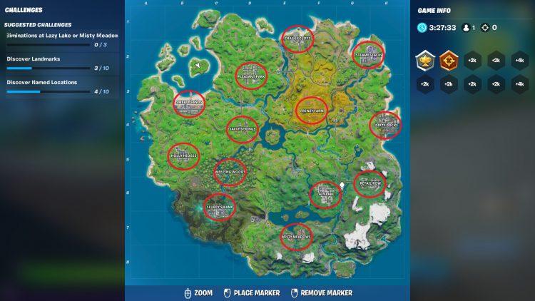 Fortnite Chapter 2 Named Locations List - Hold To Reset