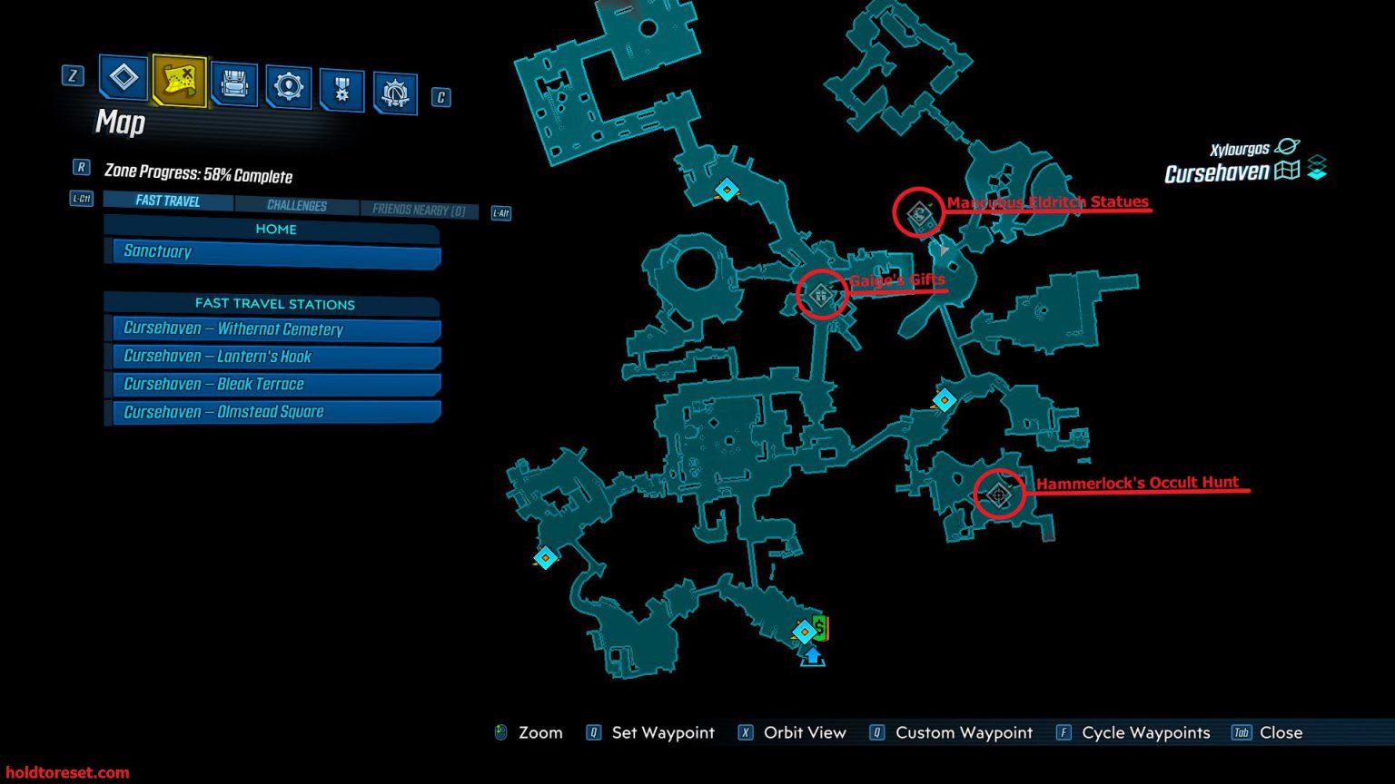 Borderlands 3: Cursehaven Crew Challenges Guide - Hold To Reset