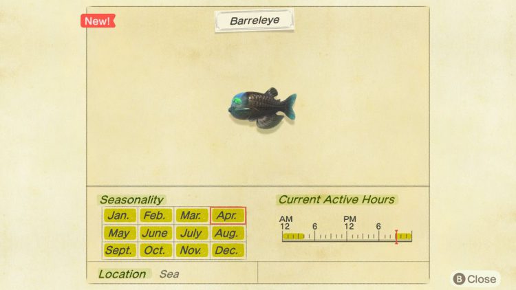 Animal Crossing New Horizons: How to Catch Barreleye - Hold To Reset