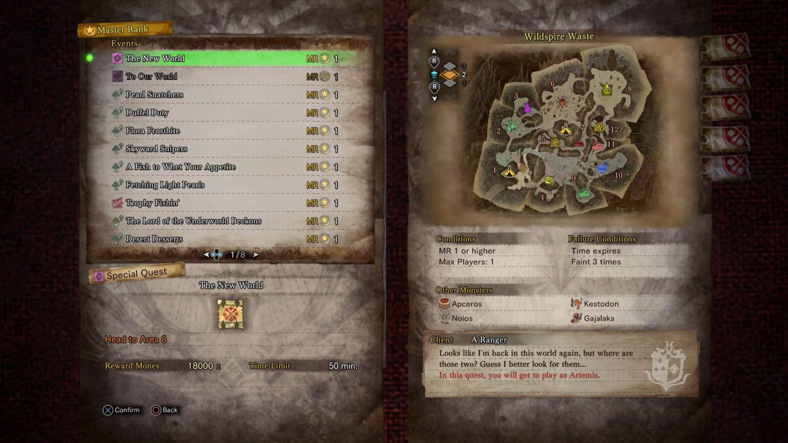 Monster Hunter World Iceborne: The New World Event Quest - Hold To Reset