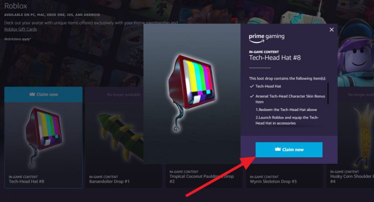 How to Get the Tech Head Hat in Roblox with Prime Gaming - Hold to Reset