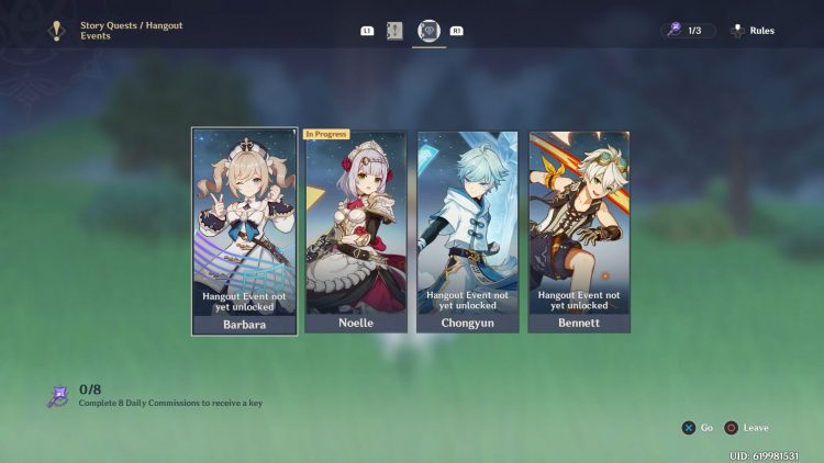 Hangout Event Barbara Guide - Genshin Impact - Hold to Reset