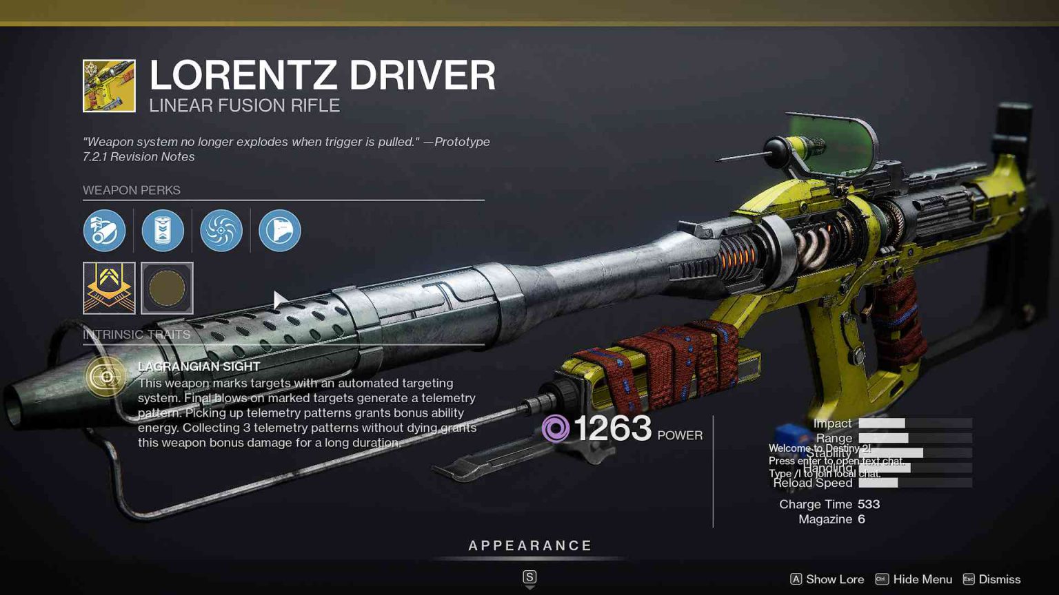 Destiny 2 Lorentz Driver Exotic Weapon Guide | Hold To Reset