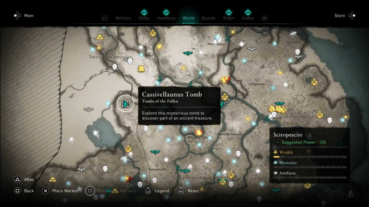 Assassin's Creed Valhalla Tombs of the Fallen Map Locations - Hold To Reset