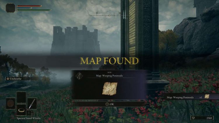 Elden Ring Weeping Peninsula Map Fragment Location - Hold to Reset
