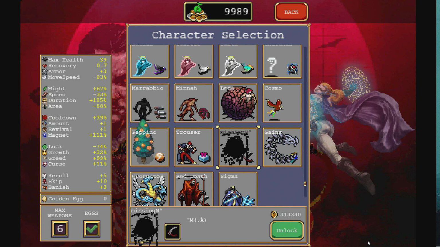 How to Unlock MissingN in Vampire Survivors - Hold to Reset