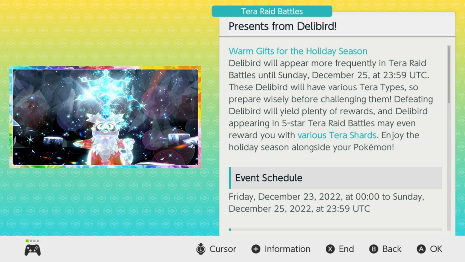 Presents from Delibird Tera Raid Event - Pokemon Scarlet and Violet ...