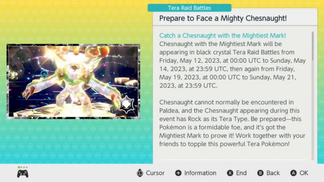 Chesnaught Tera Raid Event Guide - Pokemon Scarlet and Violet - Hold to Reset