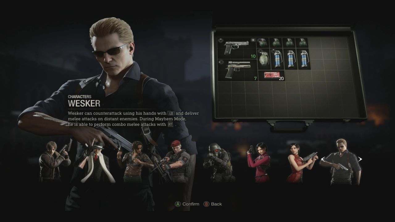 Resident Evil 4 Remake Mercenaries Mode Characters - Hold To Reset