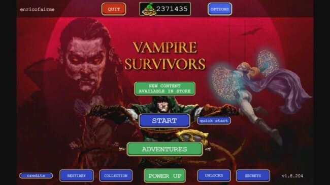 How to Unlock Adventures in Vampire Survivors - Hold to Reset